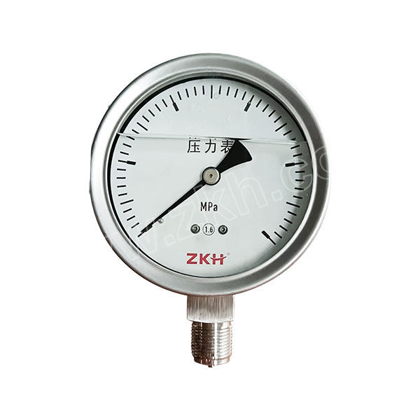 ZKH/震坤行 不锈钢耐震压力表 YN-60B 60mm/0~1MPa/M14×1.5/径向/2.5级 1只【多少钱 规格参数 图片 采购】-震坤行